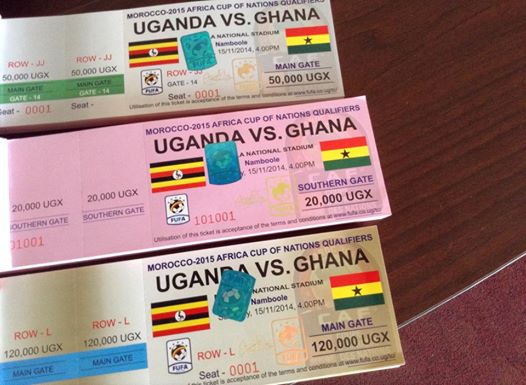 Uganda - Ghana match tickets - FUFA: Federation of Uganda Football ...