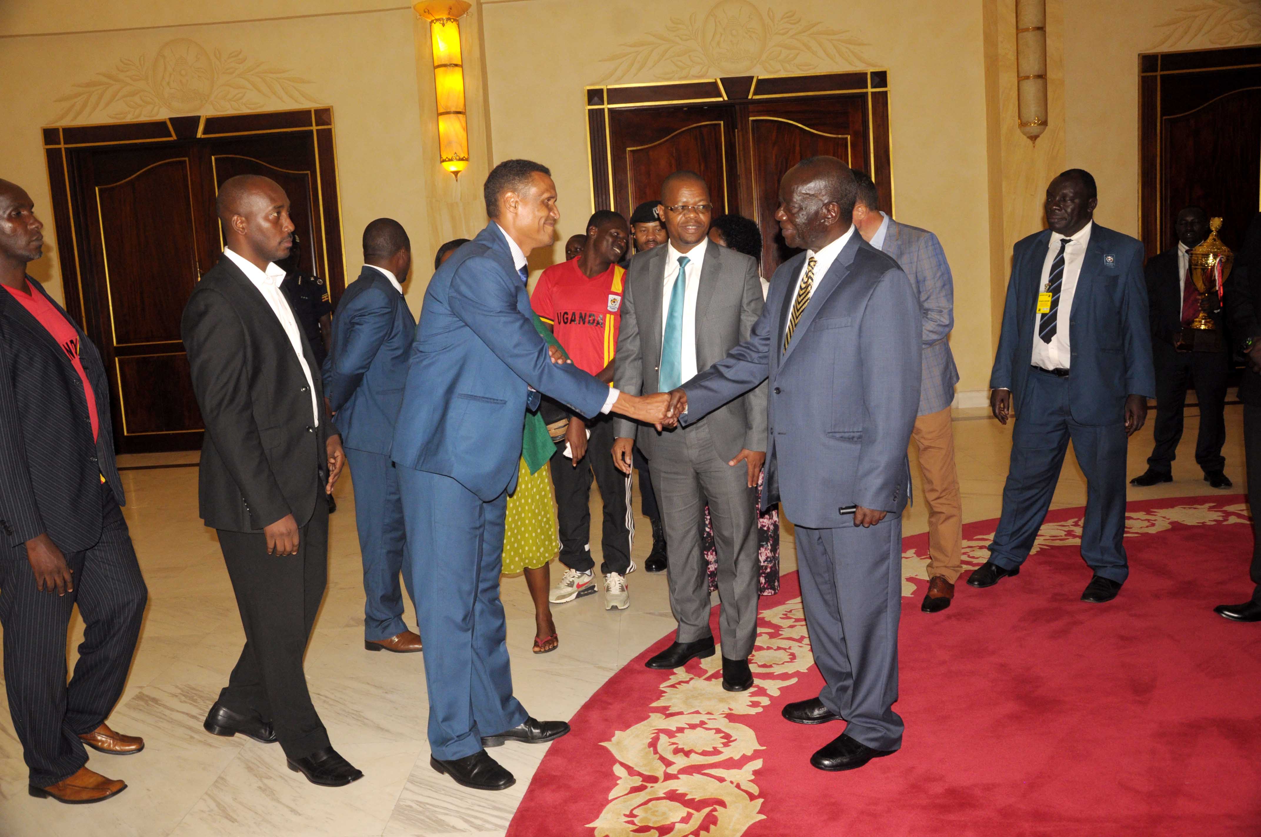 Uganda Cranes hosted for dinner at State House, Entebbe - FUFA ...