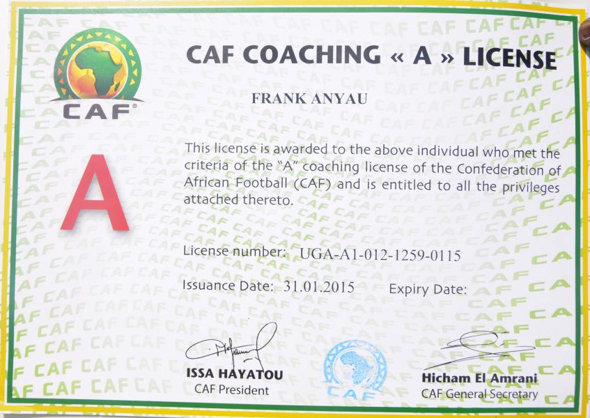 caf_A_license – FUFA: Federation of Uganda Football Associations