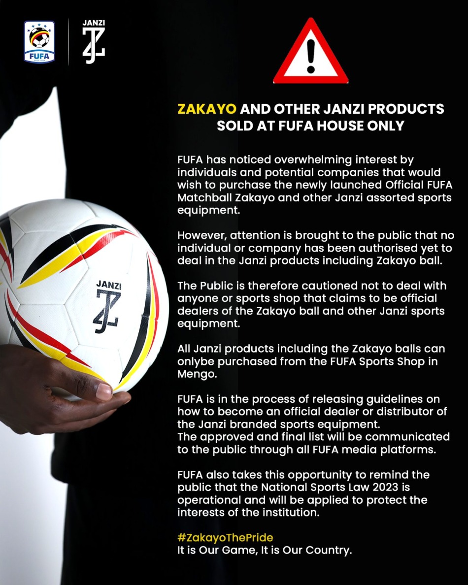 Zakayo and other Janzi products sold at FUFA House only - FUFA ...