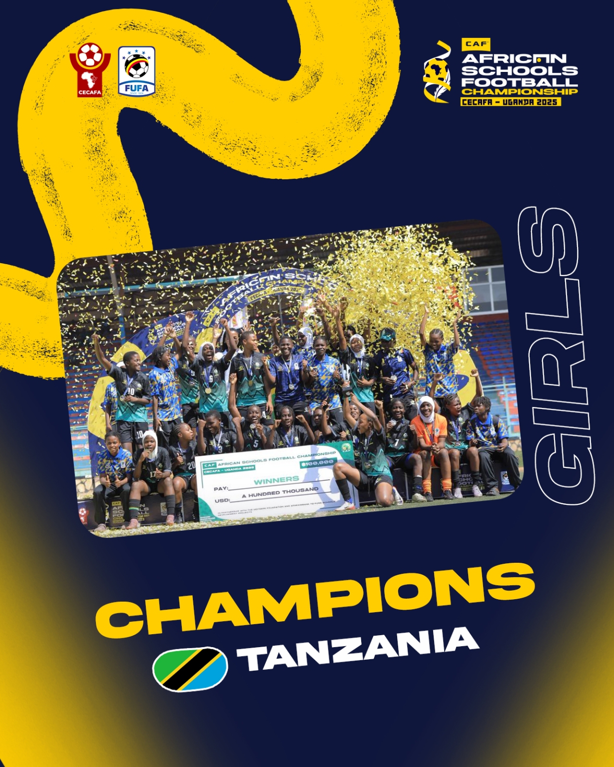 Uganda and Tanzania win the CAF African Schools Football Championship ...