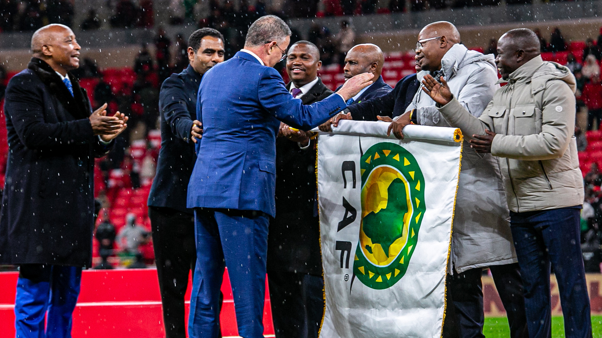 CAF flag handed over to AFCON 2027 PAMOJA hosts after the 2025 final in ...